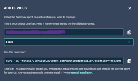 TVM - Automox | Installing Automox with the Command Line